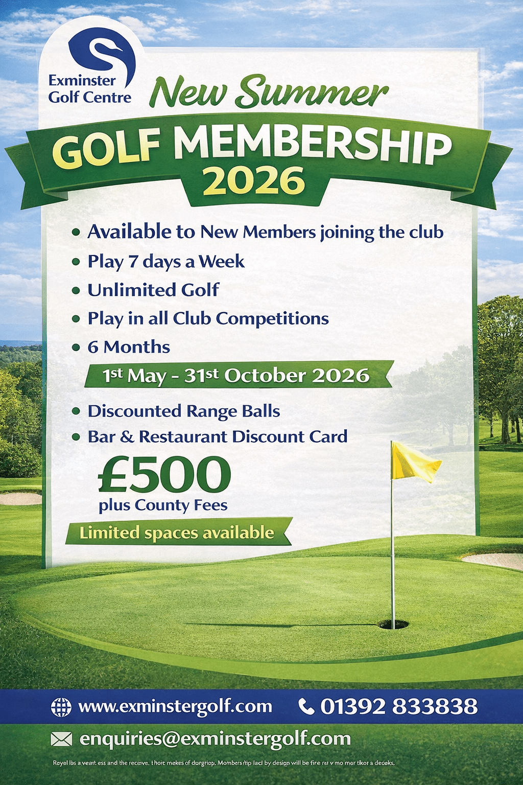 Memberships - Exminster Golf Centre